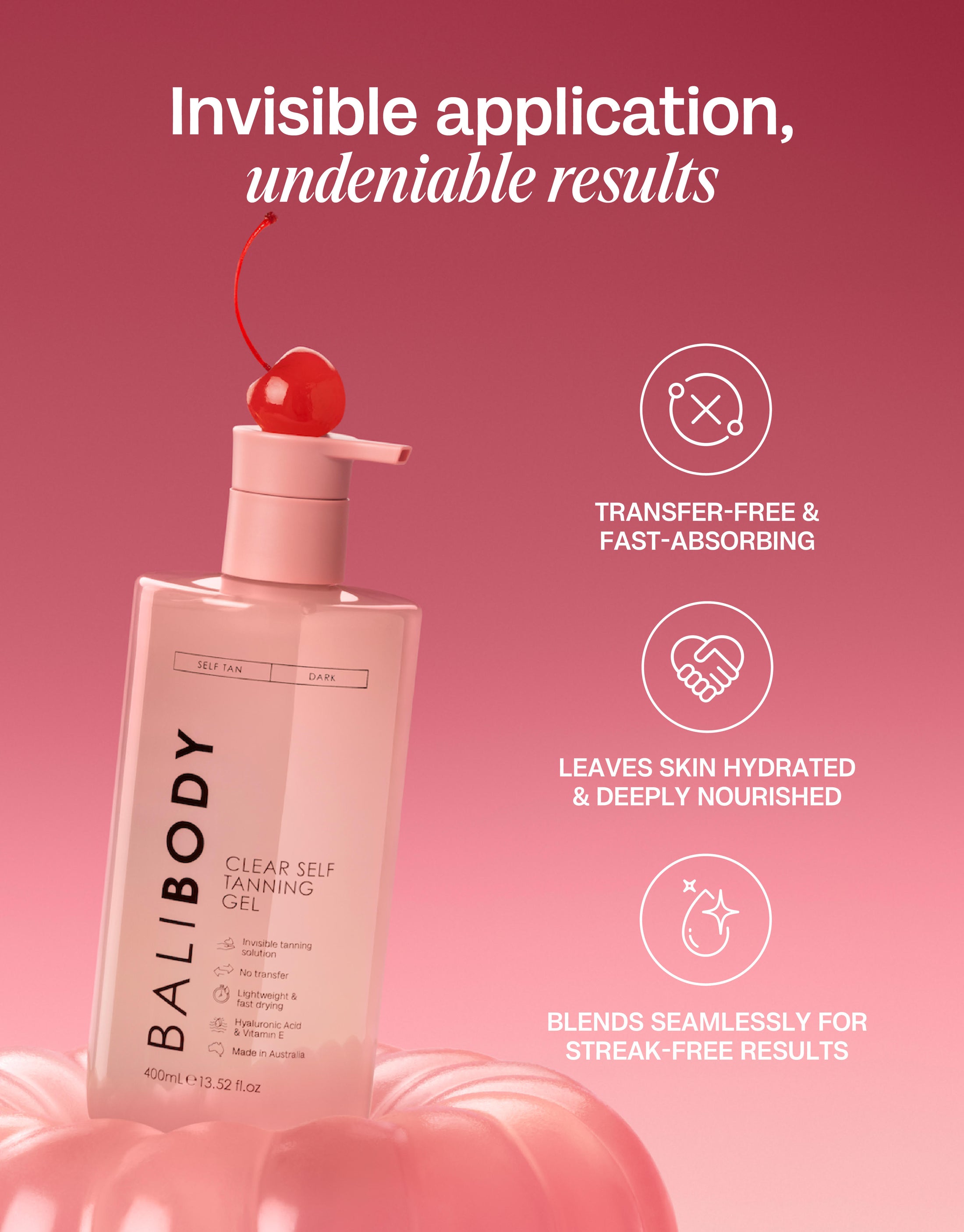 Clear Self Tanning Gel - Rinse-Free Formula - Bali Body USA